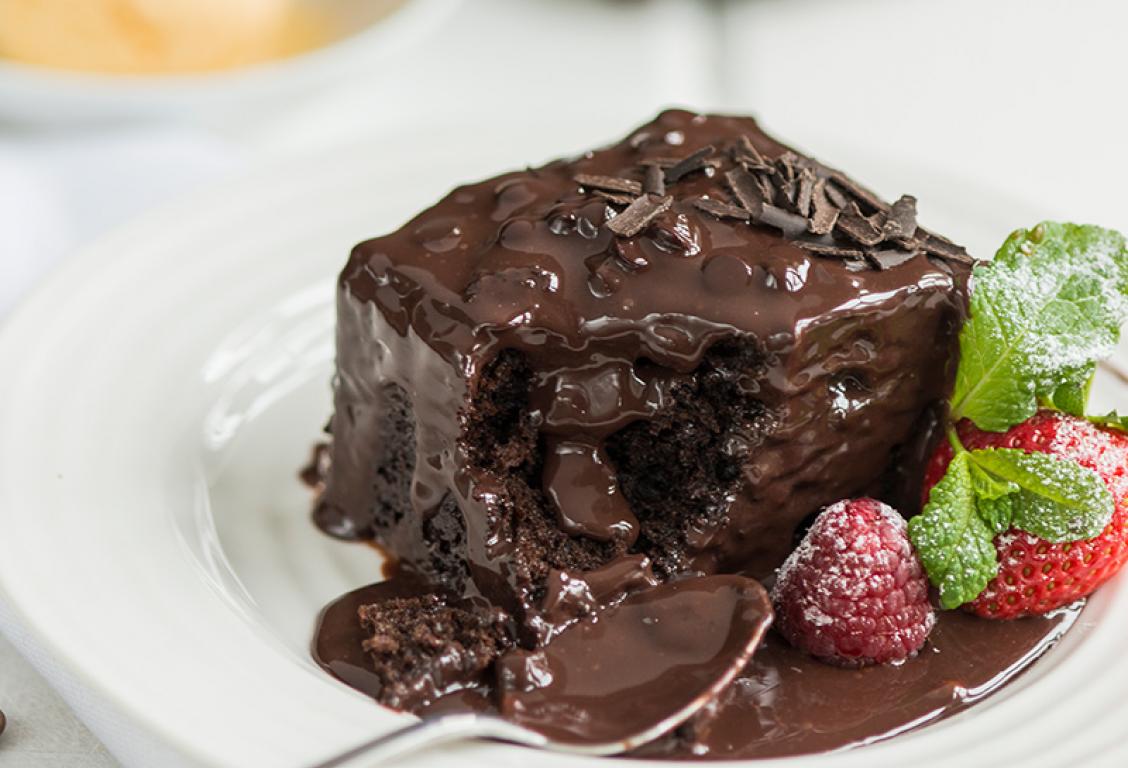 Square Chocolate Pudding with Chocolate Fudge Sauce » Langtons